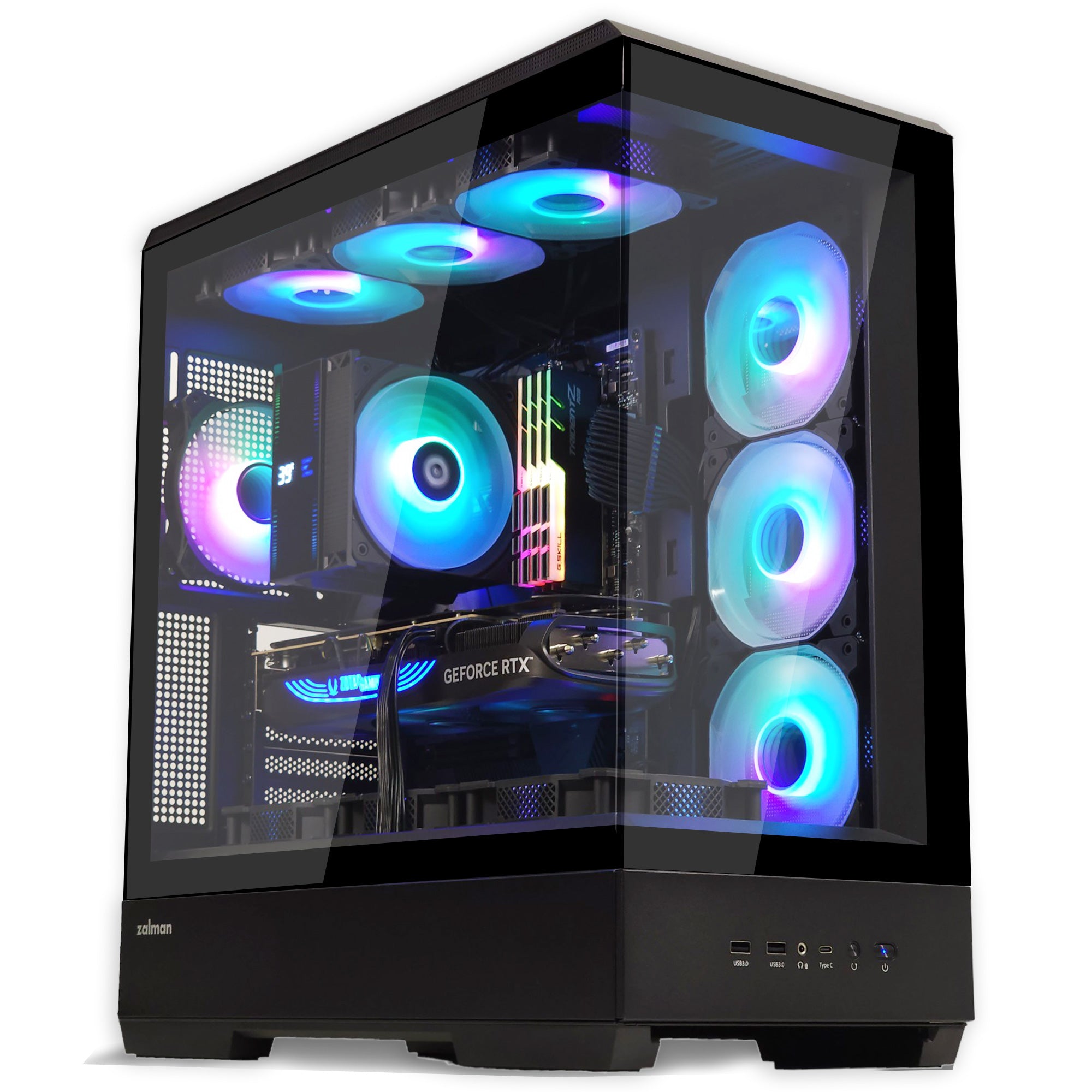 Zalman P50 Flagship ATX Mid-Tower Premium PC Case, Black (Fans Not Inc ...