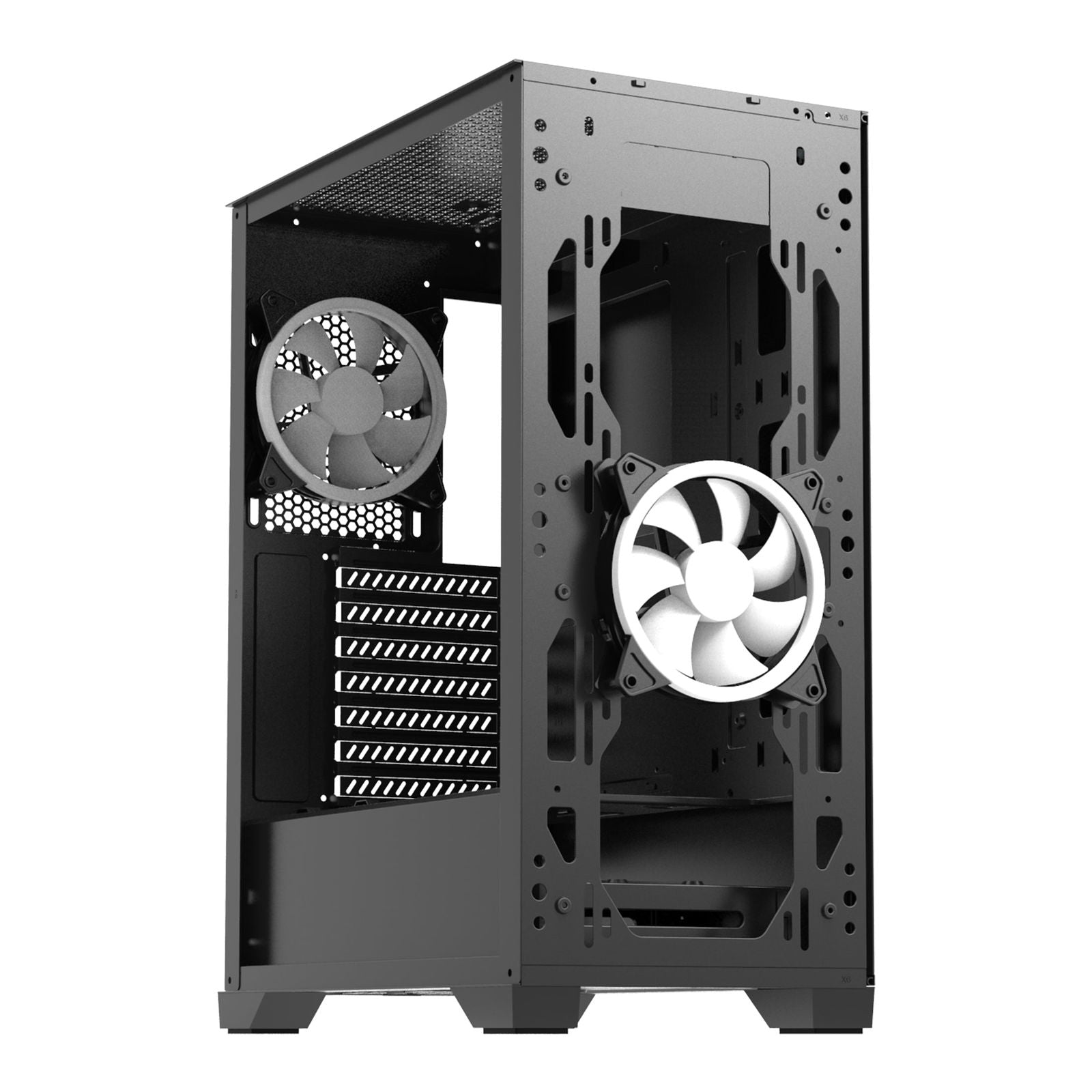 Zalman Z3 Iceberg ATX Mid-Tower Gaming PC Case w/ 2 x ARGB Fans - Blac ...