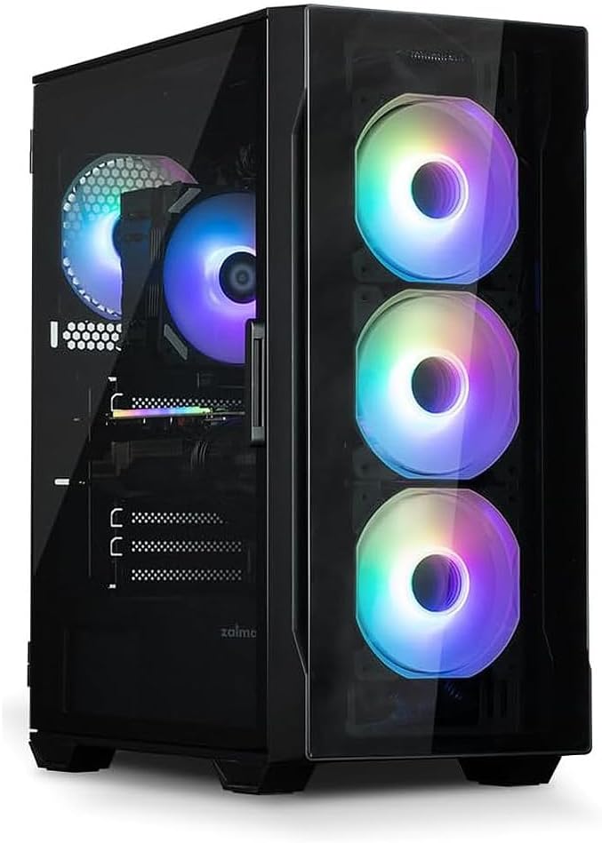 Zalman i3 Neo TG Mid-Tower PC Case w/ 4 x Infinity Mirror AGRB Fans ...
