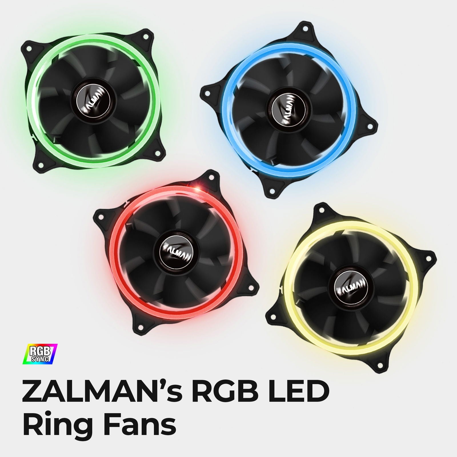 Zalman Z7 Neo ATX Mid-Tower Gaming PC Case w/ 4 x RGB Ring Fans ...