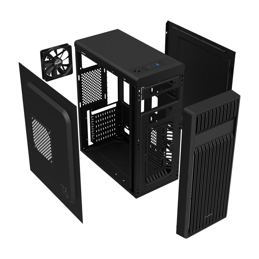 Zalman T6 ATX Mid-Tower PC Case for Workstation Computers w/ 5.25 ODD ...