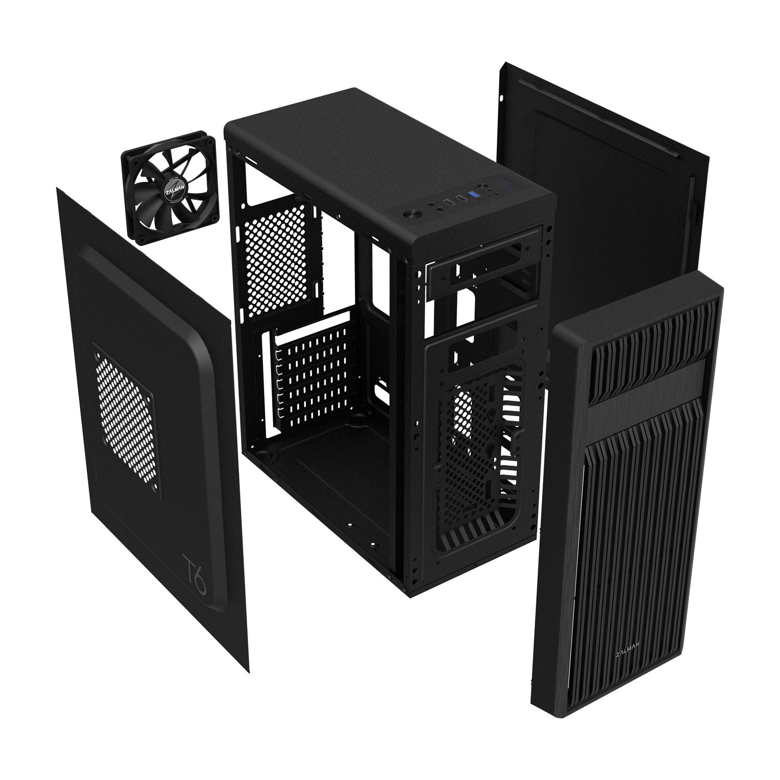Zalman T6 ATX Mid-Tower PC Case for Workstation Computers w/ 5.25 ODD ...