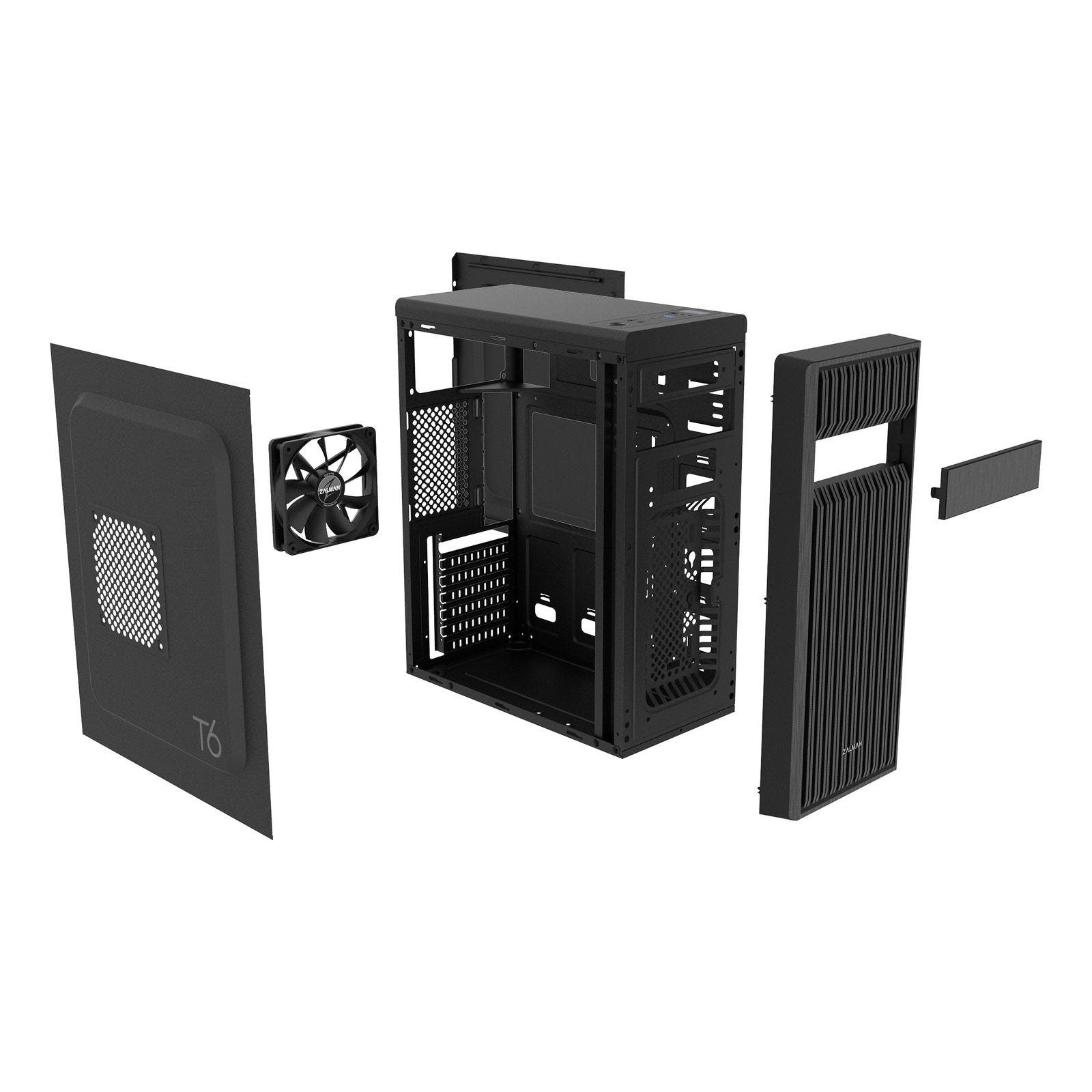 Zalman T6 ATX Mid-Tower PC Case for Workstation Computers w/ 5.25 ODD ...