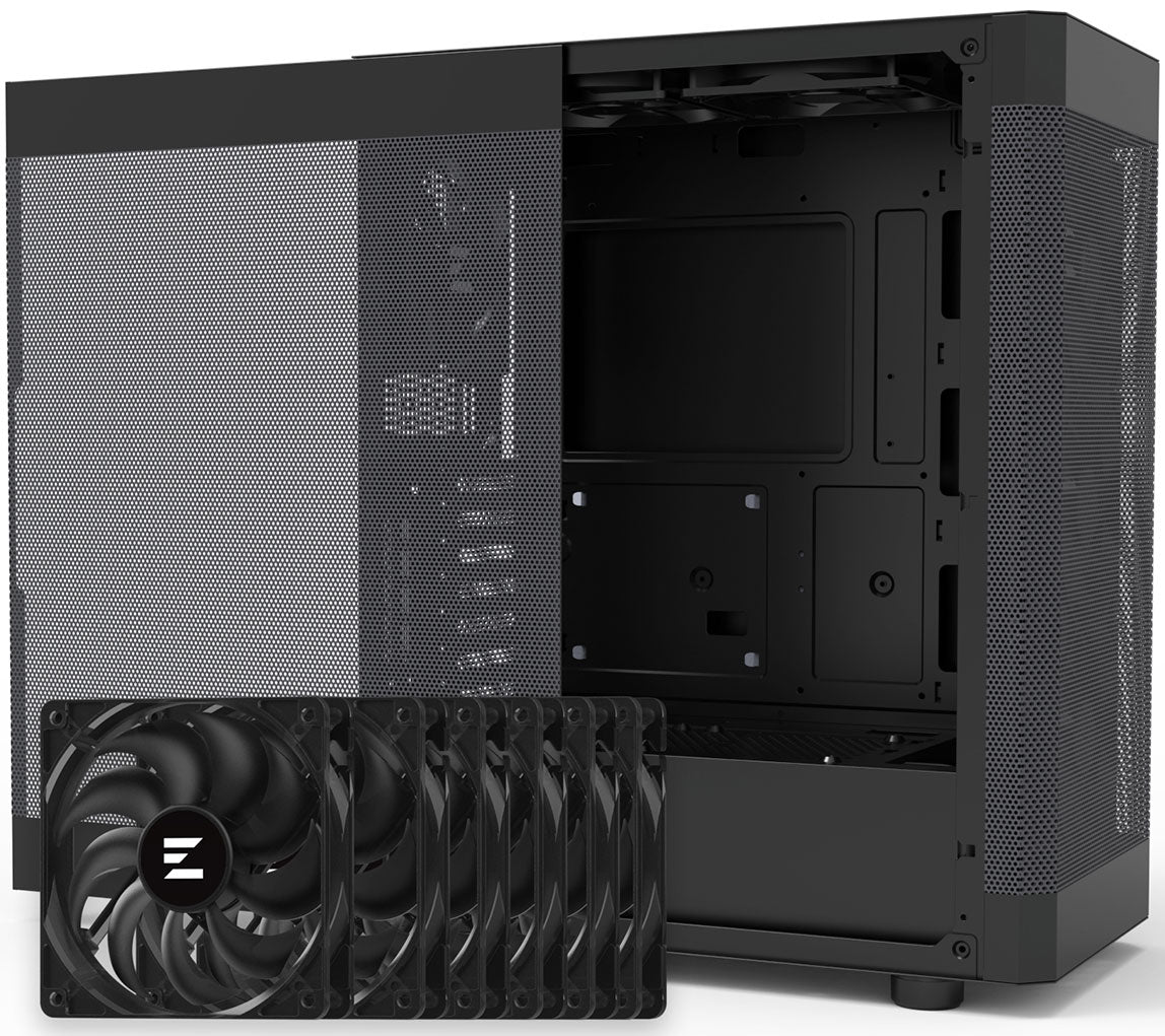 Zalman i4 Airflow ATX Mid-Tower All-Mesh PC Case w/ 6 x Fans Pre-insta ...