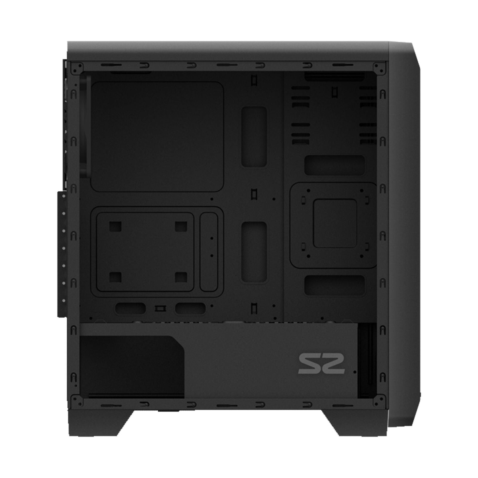 Zalman S2 ATX Mid-Tower PC Case 3 x Fans Pre-installed w/ Acrylic Side ...