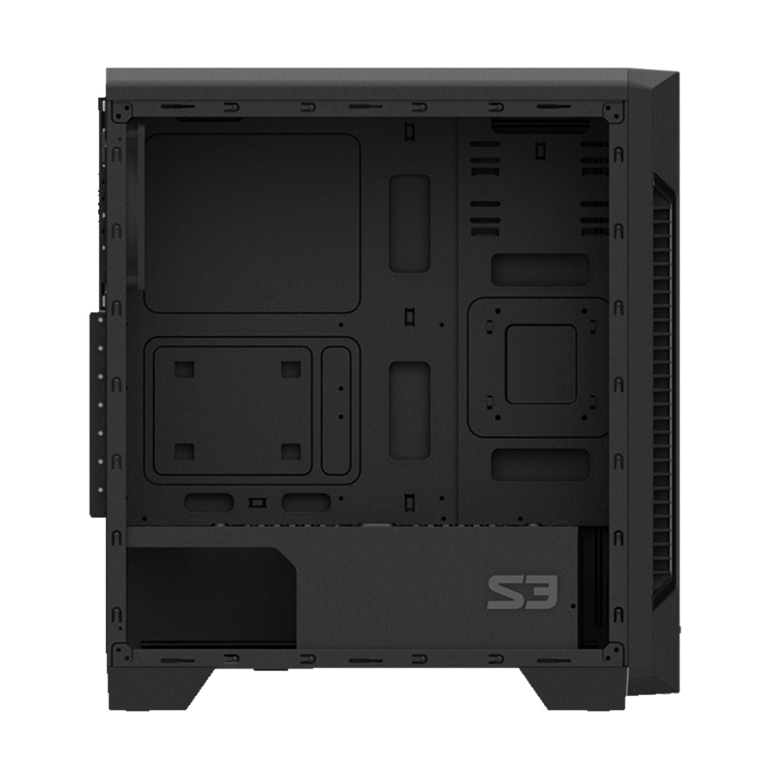 Zalman S3 ATX Mid-Tower PC Case 3 x Fans Pre-installed w/ Acrylic Side ...