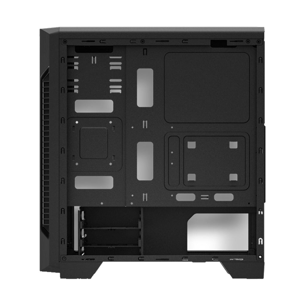 Zalman S3 ATX Mid-Tower PC Case 3 x Fans Pre-installed w/ Acrylic Side ...
