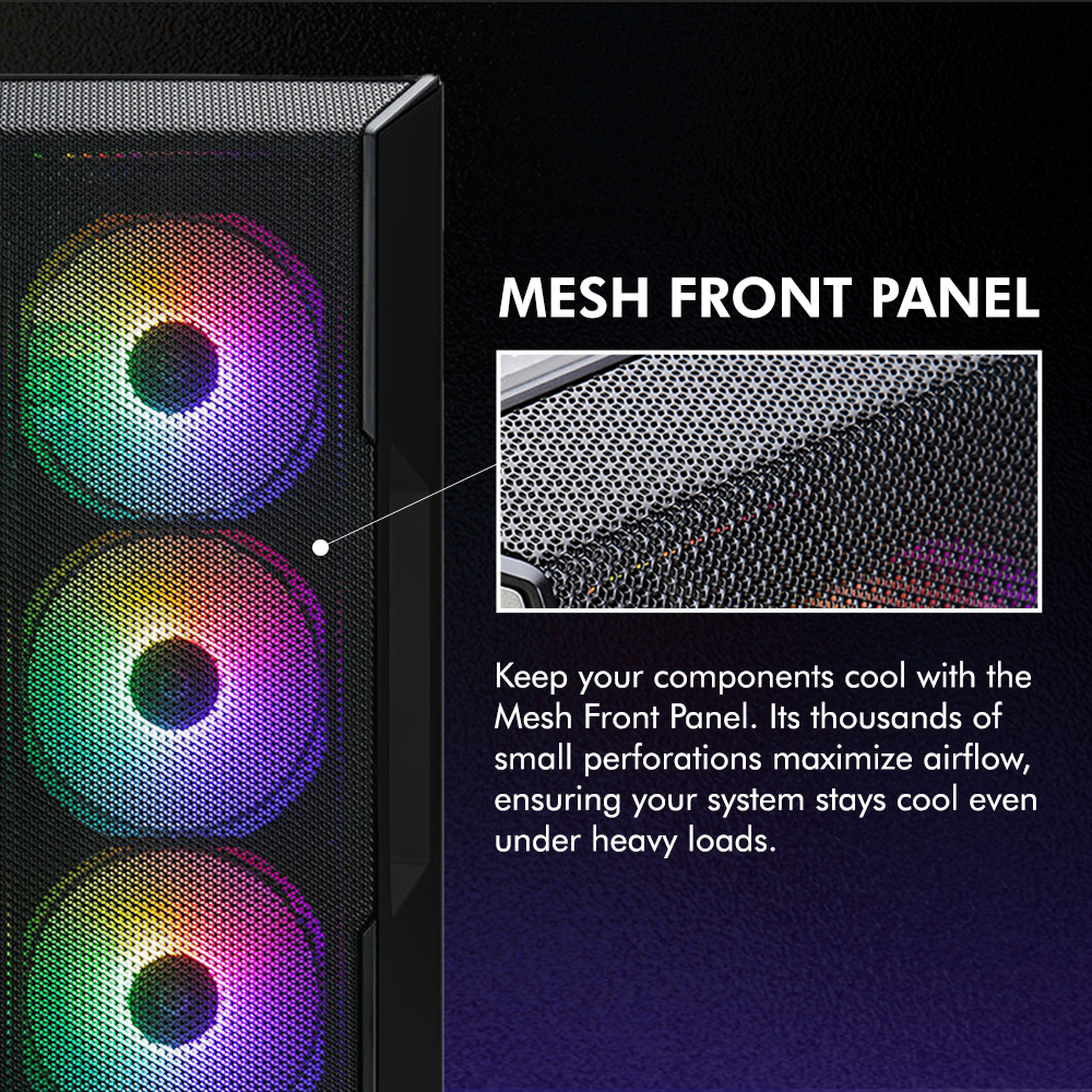 Zalman i3 Neo ATX Mid-Tower Gaming PC Case w/ Mesh Front & 4 x RGB Fan ...