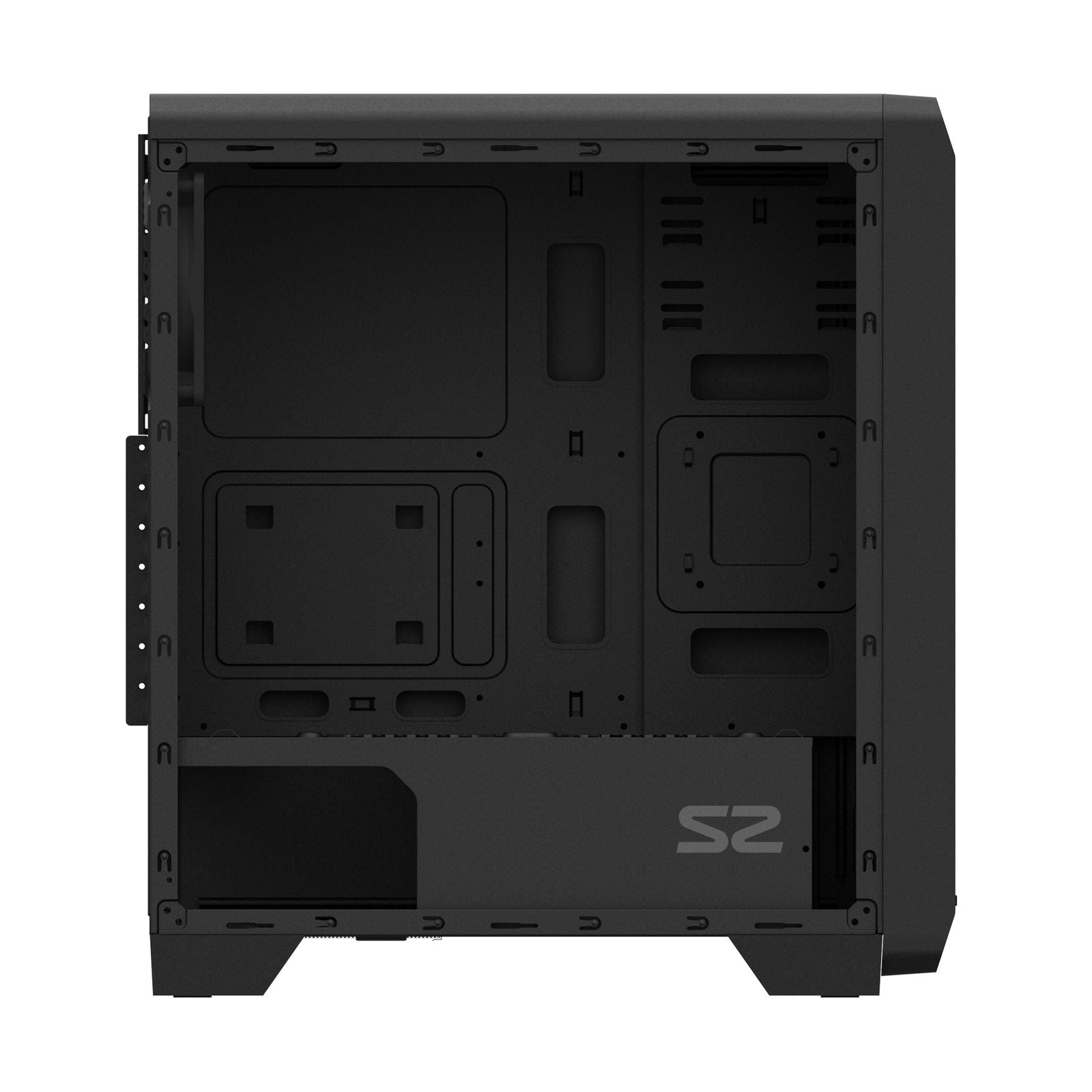 Zalman S2 TG ATX Mid-Tower PC Case 3 x Fans w/ Tempered Glass Side Pan ...