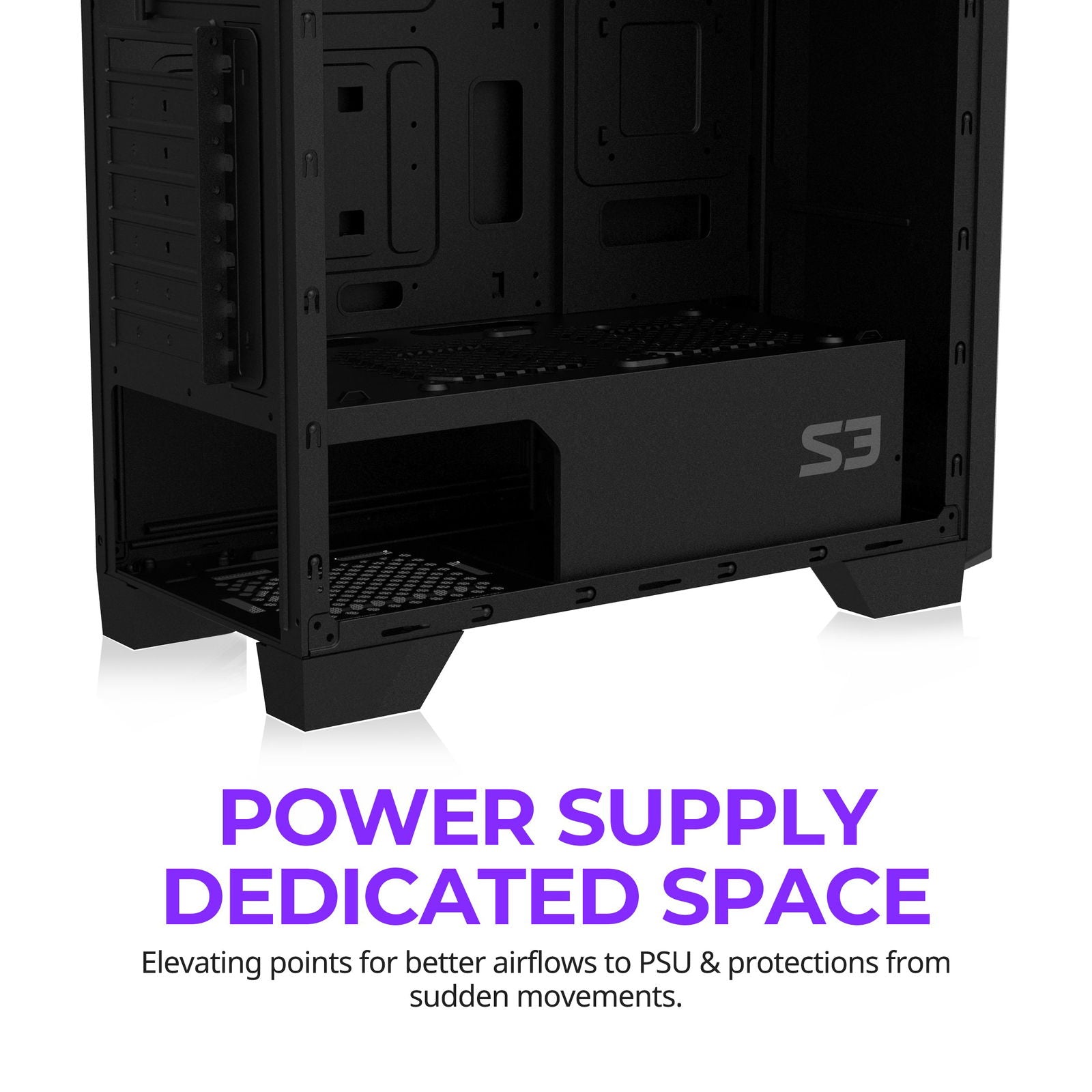 Zalman S3 TG ATX Mid-Tower PC Case 3 x Fans w/ Tempered Glass Side Pan ...