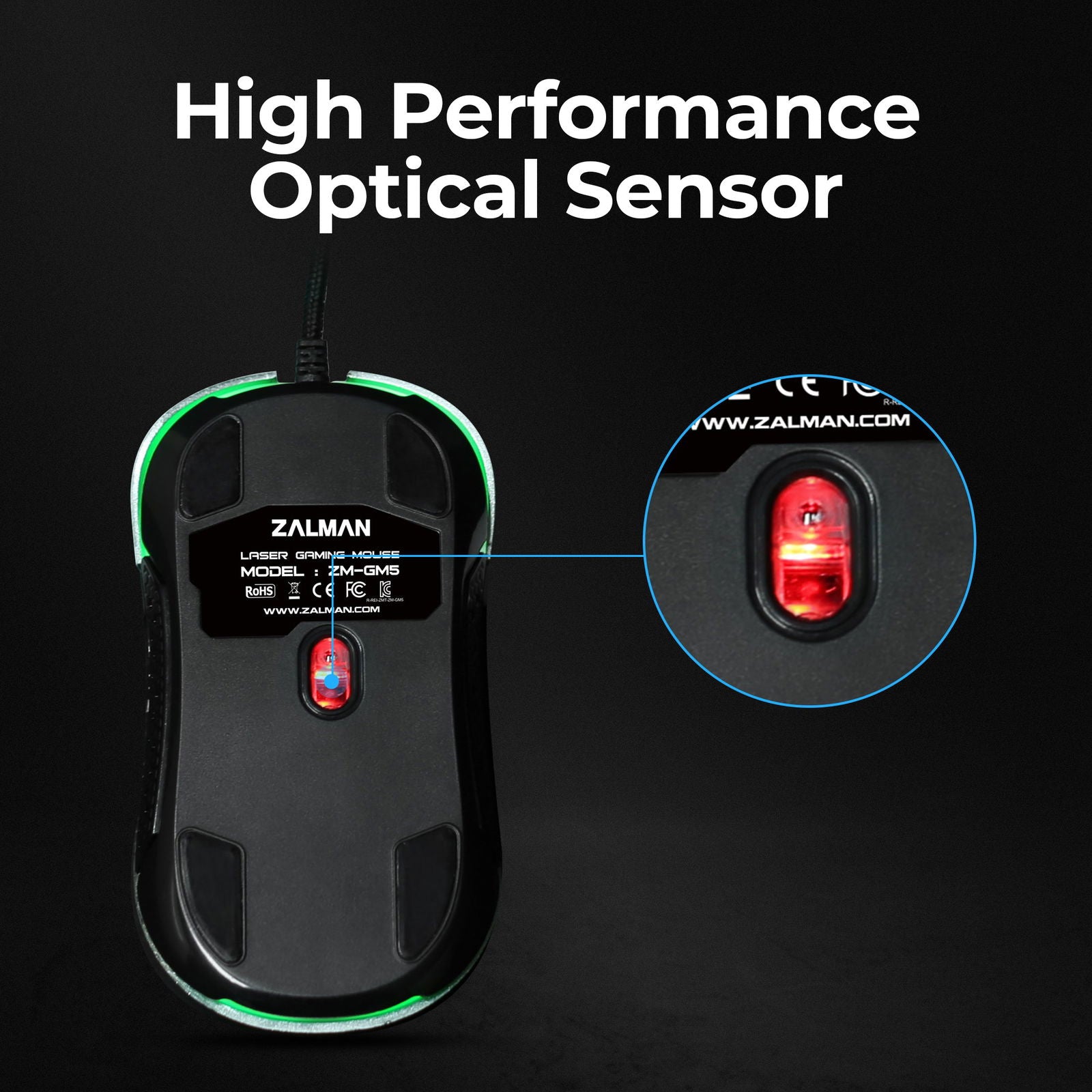 Zalman GM5 Optimal Gaming Mouse 4000 DPI – Zalman | Ultimate PC Cases ...