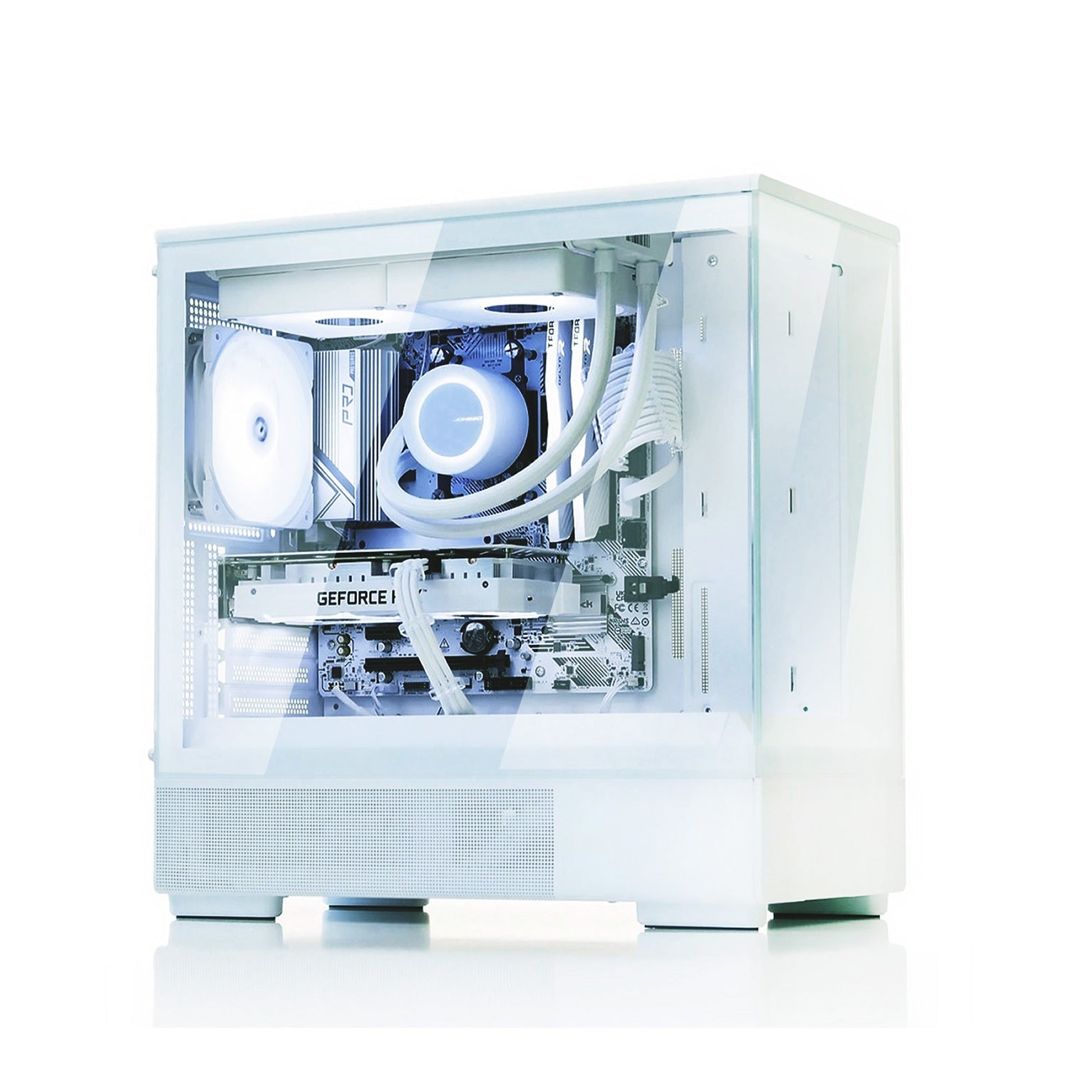 Zalman P10 mATX Gaming PC Case, Panoramic Glass, 1 x PWM ARGB Fan - Wh ...