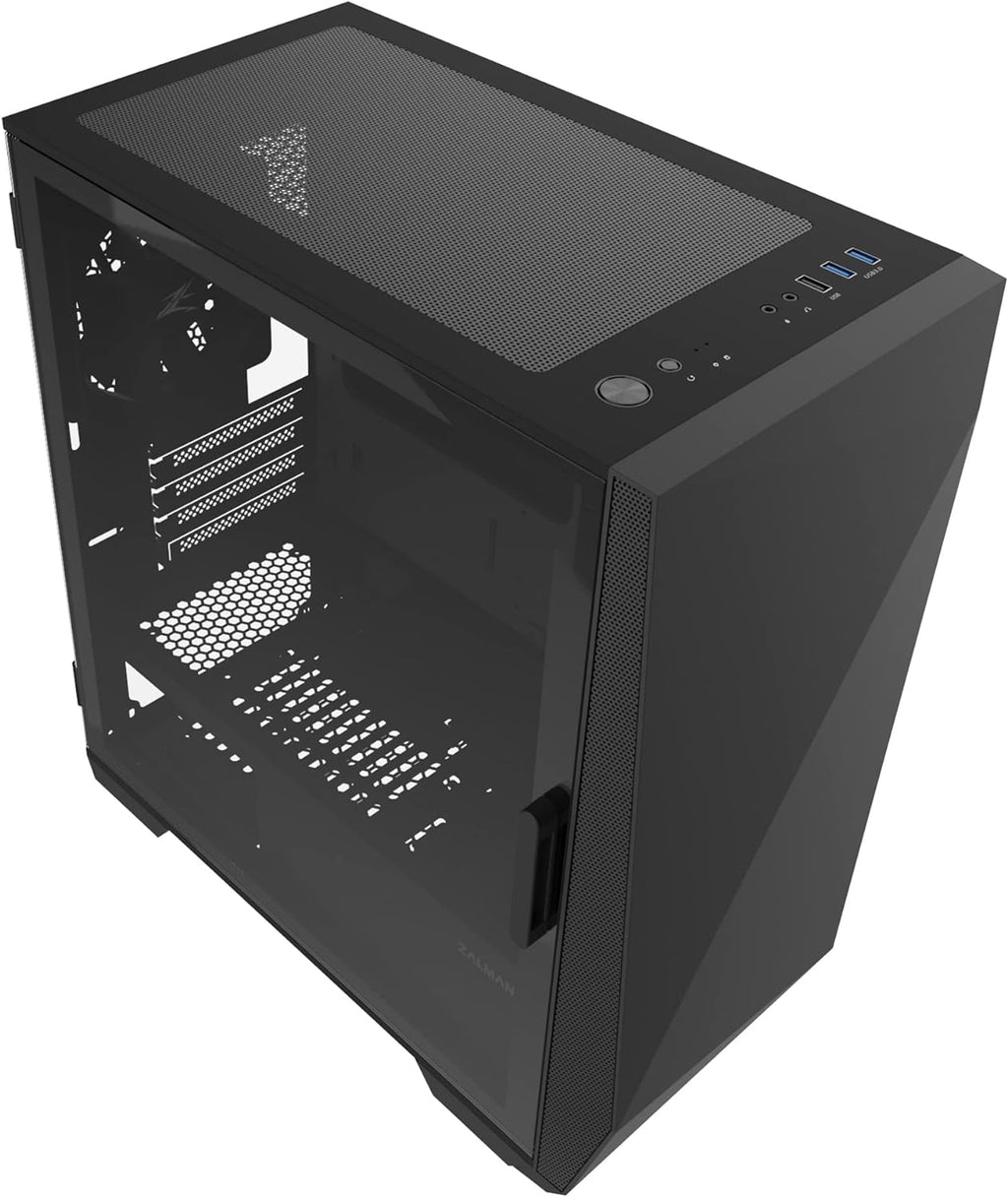 Zalman Z1 Iceberg mATX Mini-Tower PC Case 3 x Fans Pre-installed - Bla ...