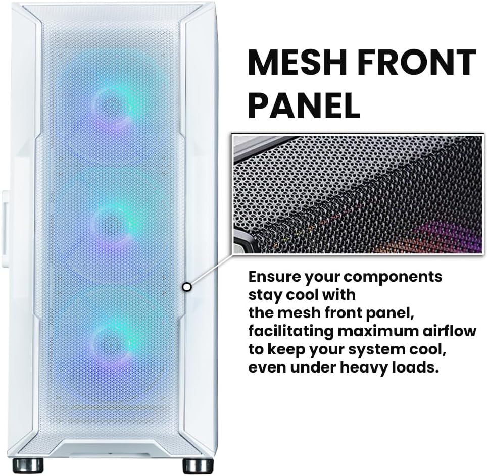 Zalman i3 ARGB Airflow ATX Mid-Tower Gaming PC Case - White – Zalman ...