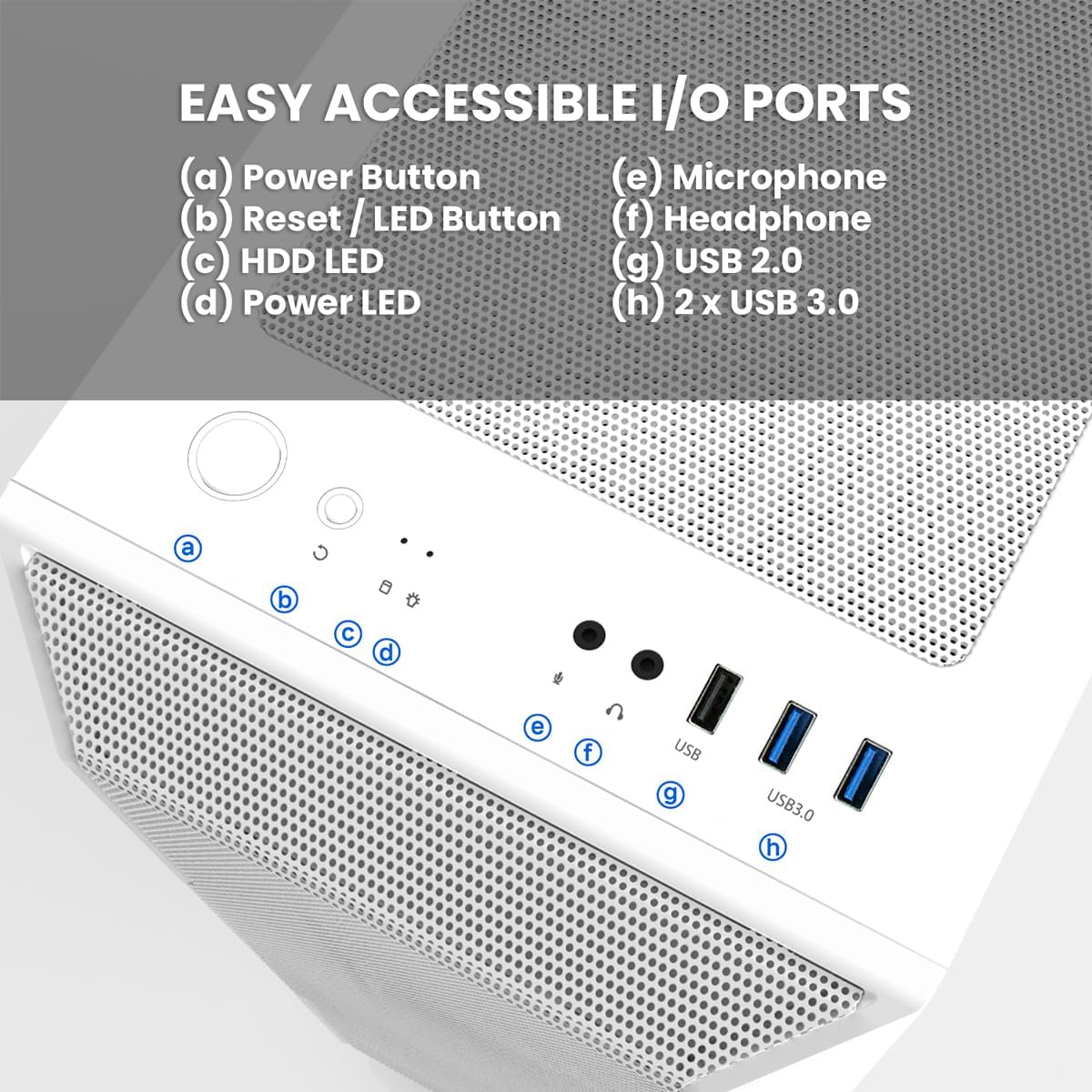 Zalman i3 ARGB Airflow ATX Mid-Tower Gaming PC Case - White – Zalman ...